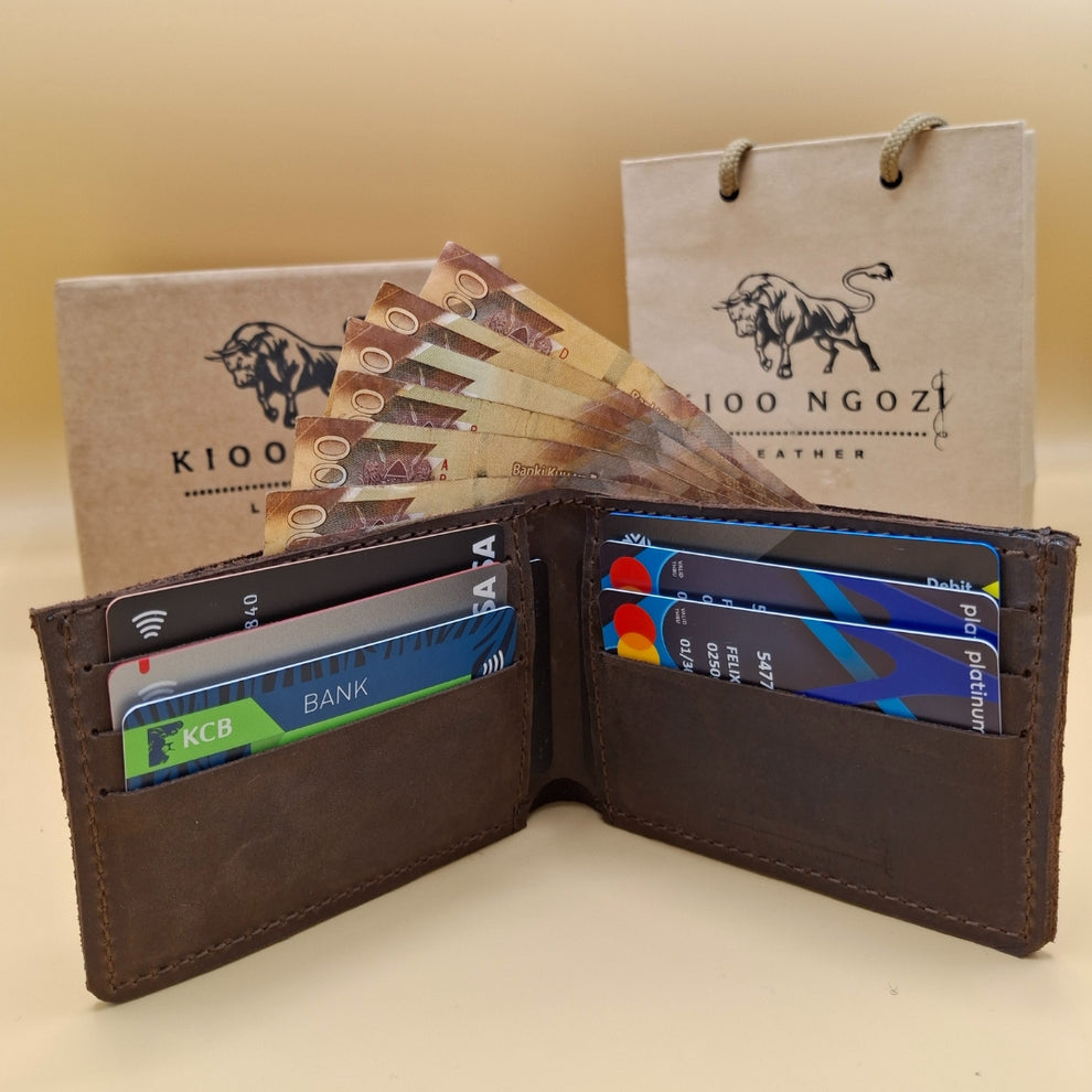 Kioo Ngozi Leather – The Kiongozi Classic Bifold Wallet (Full-Grain Le